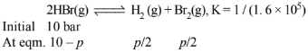 The equilibrium constant for the following reaction is \(1.6 \times 10^5\) at \(1024 \mathrm{~K ...
