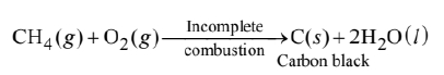 Which of the following reactions of methane is incomplete combustion?