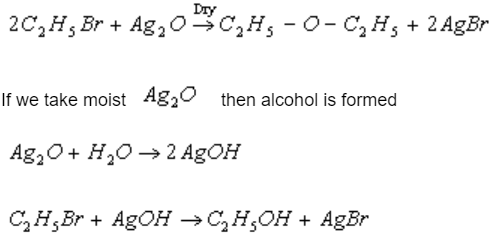The compound formed when ethyl bromide is heated with dry silver oxide is