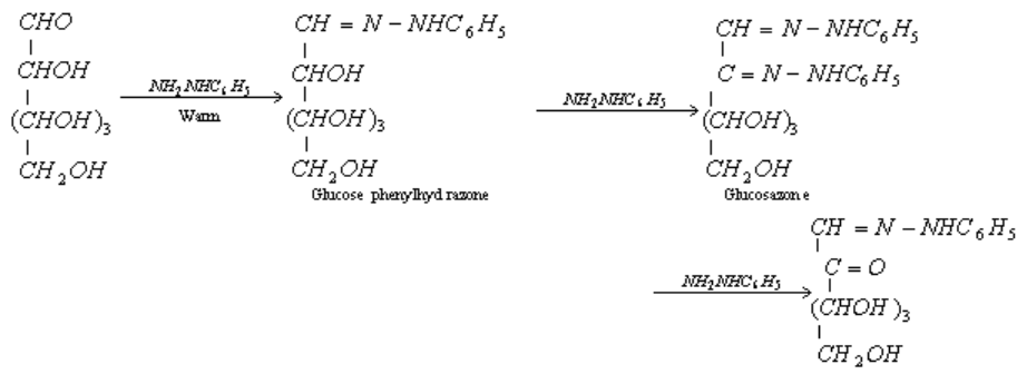 The reagent which forms crystalline osazone derivative when reacted ...