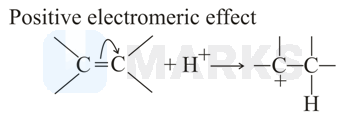 Which of the following statements is correct for electromeric effect?