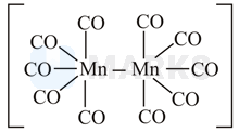 Number of bridging \( \mathrm{CO} \) ligands in \( \left[\mathrm{Mn}_{2 ...