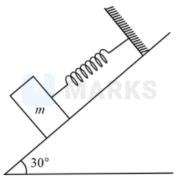 A body of mass \( 5 \mathrm{~kg} \) is suspended by a spring balance on ...