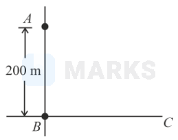 Two radio antennas are located at points \( A \) and \( B, 200 \mathrm ...
