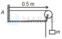 A string having length \( 0.5 \mathrm{~m} \) fixed at one end and other end is connected to a ...