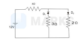 The circuit has two oppositely connect ideal diodes in parallel. What ...