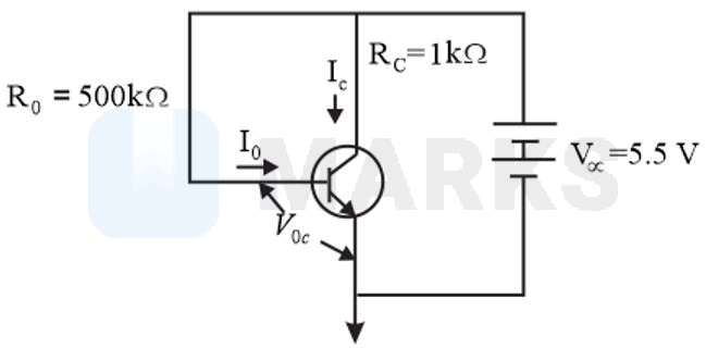 In the circuit shown in figure, the base current I B is 10 μA and the ...