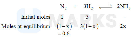 Consider the following reaction equilibrium N 2 g + 3 H 2 ( g ) ⇌ 2 N H ...