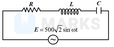 In the series L - C - R circuit shown in the figure, the rms voltage across the resistor and ...