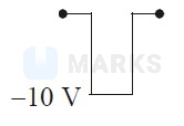 If in a p - n junction diode, a square input signal of 10 V is applied as shown Then the output ...
