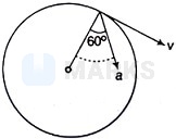 The figure shows the total acceleration a = 32 m s - 2 of a moving particle moving clockwise in ...