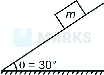 A block of mass m is placed over rough inclined plane having ...