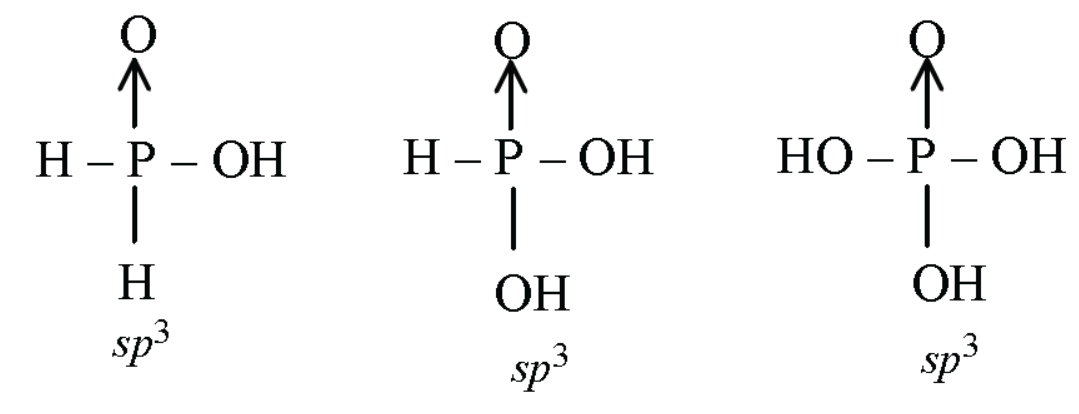The true statement for the acids of phosphorus, H 3 PO 2 , H 3 PO 3 and ...