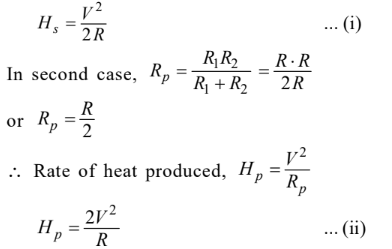Two heater wires, made of the same material and having the same length ...