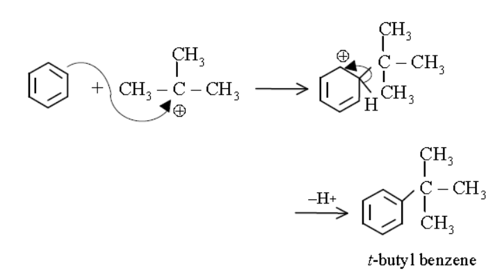 The treatment of benzene with isobutene in the presence of sulphuric ...