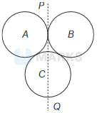 Three identical uniform solid spheres each of mass \(m\) and radius \(r ...