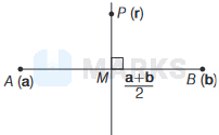 Equation of the perpendicular bisector of the line joining the points ...