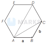 If A BC D EF is a regular hexagon, where two adjacent sides AB and BC ...