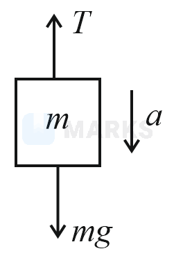 A mass m is supported by a massless string wound around a uniform hollow cylinder of mass m and ...