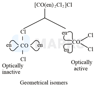 A reaction of cobalt ( III ) chloride and ethylenediamine in a 1 : 2 ...