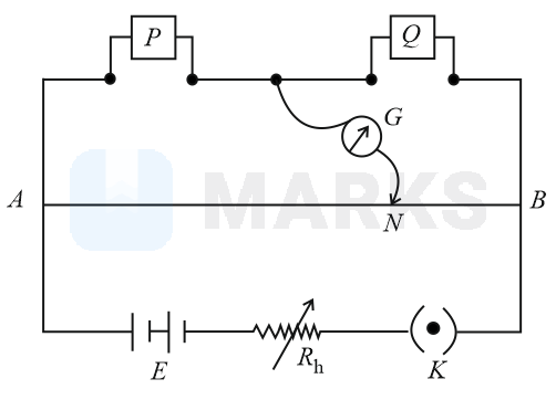 In a meter bridge experiment resistances are connected as shown in the ...