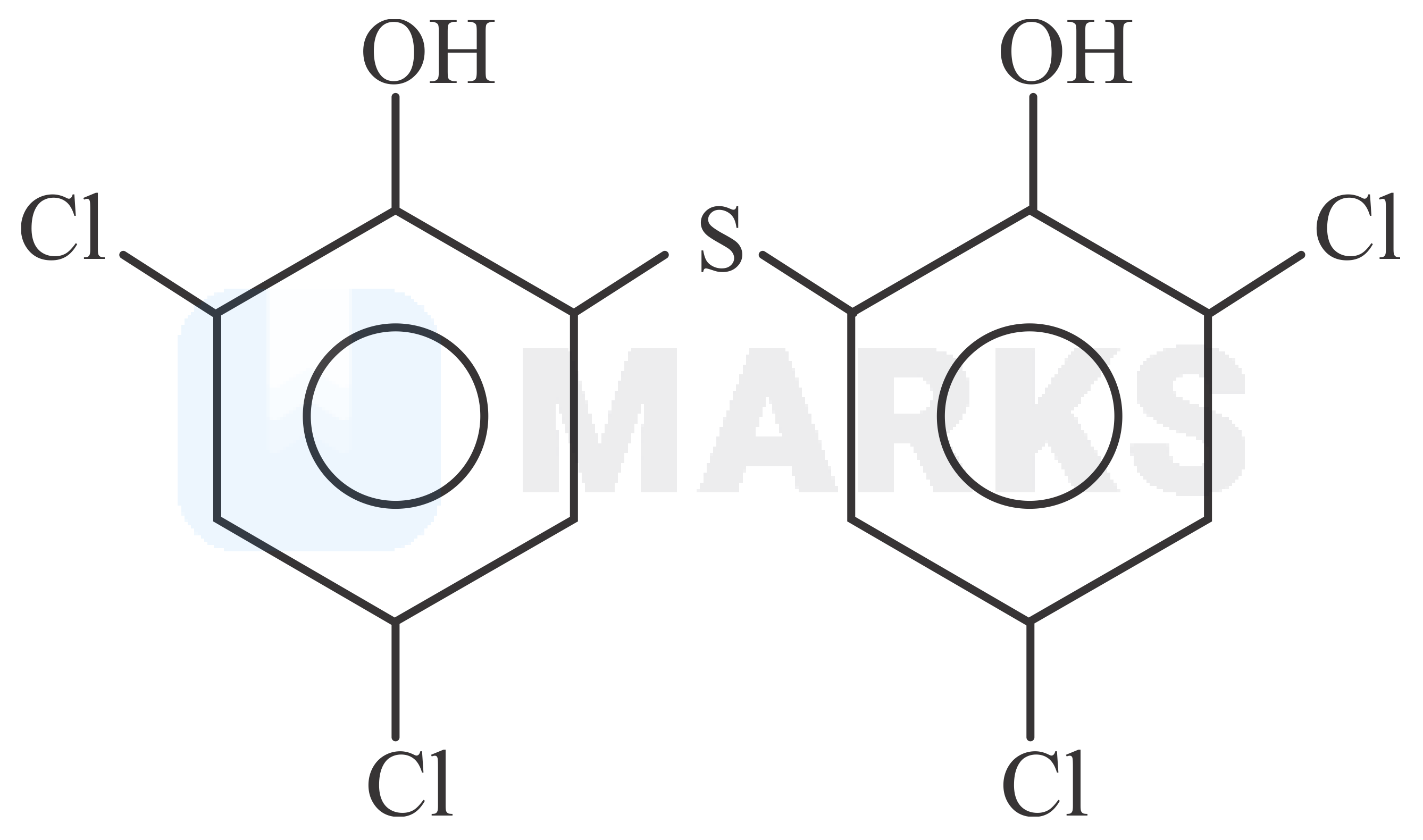The number of chlorine atoms in bithionol is