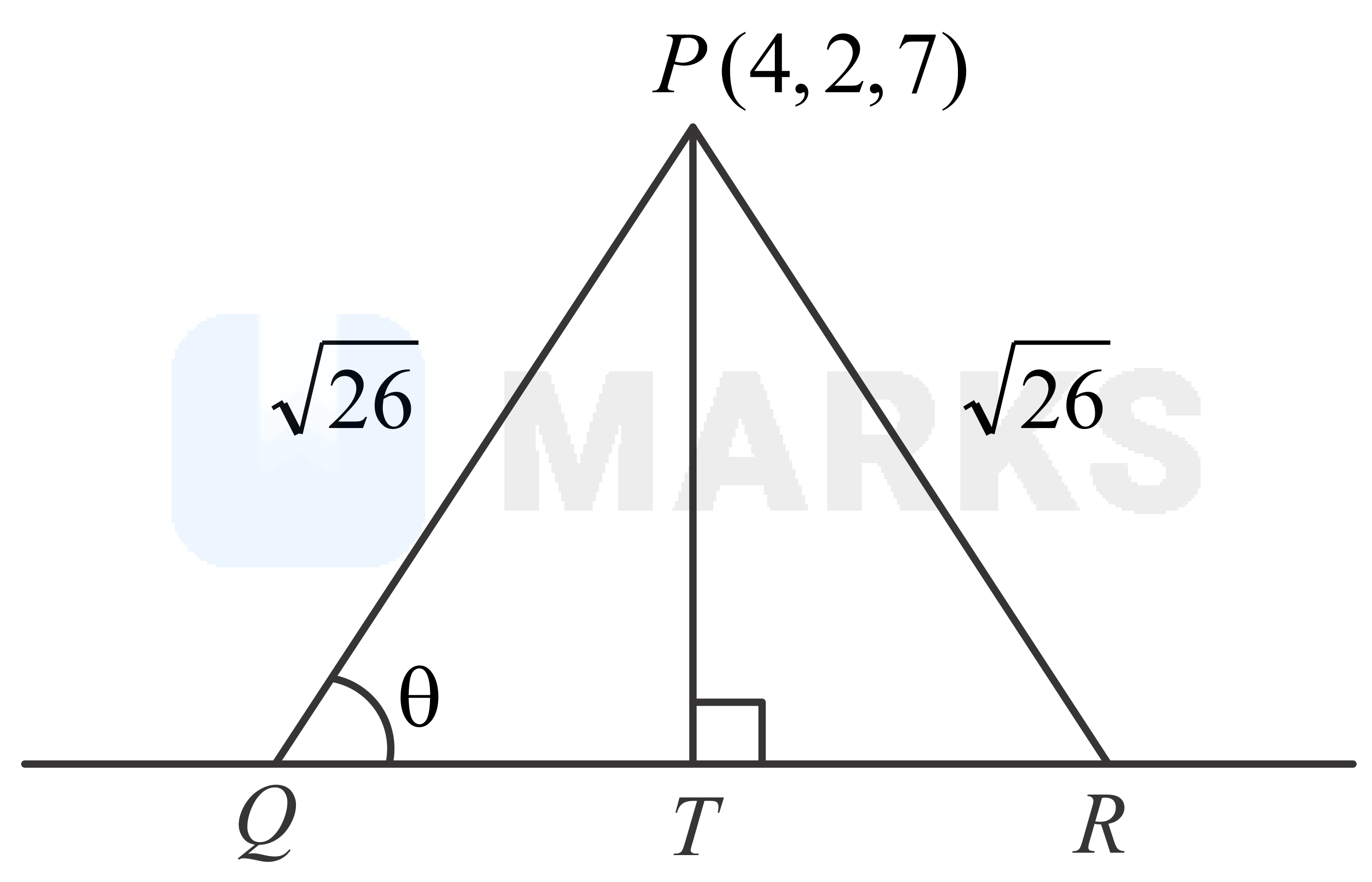 Let Q and R be two points on the line x + 1 2 = y + 2 3 = z - 1 2 at a distance 26 from the ...