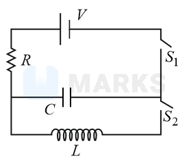 In an LCR circuit as shown below both switches are open initially. Now switch S 1 is closed, S 2 ...