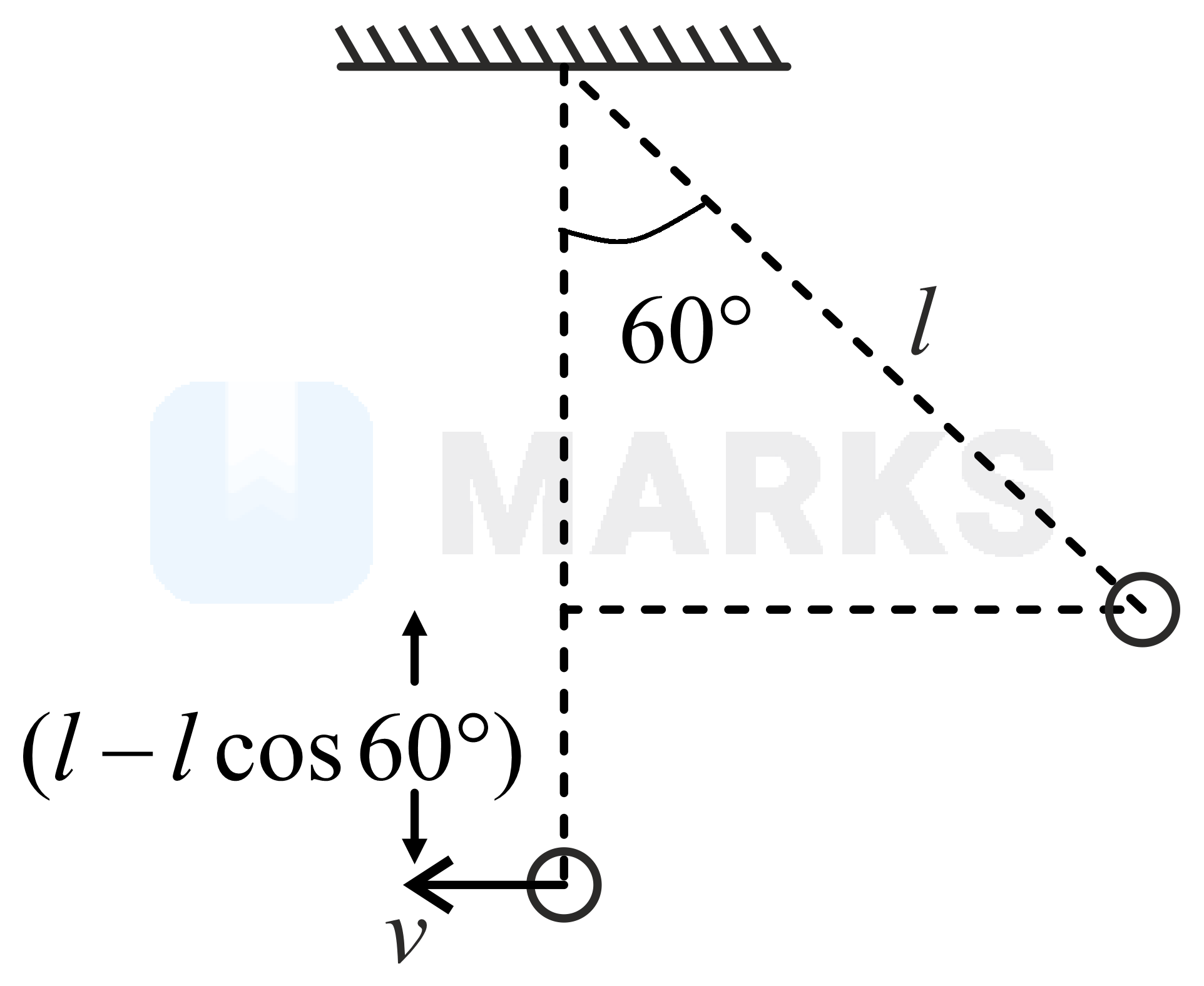 A pendulum is suspended by a string of length 250 cm . The mass of the ...