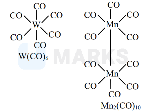The sum of bridging carbonyls in W CO 6 and Mn 2 CO 10 is