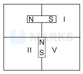 Two identical bar magnets are held perpendicular to each other with a ...
