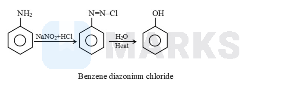 What is the product formed when aniline is treated with NaNO 2 + HCl ...