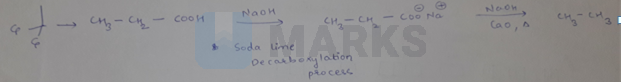 Identify the product C in following reaction. CH 3 CH 2 COOH NaOH A CaO ...