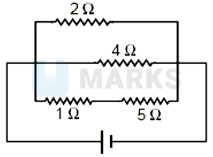A current of 3 amp . flows through the 2Ω resistor shown in the circuit ...