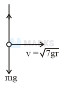 A point mass m is moved in a vertical circle of the radius r with the ...