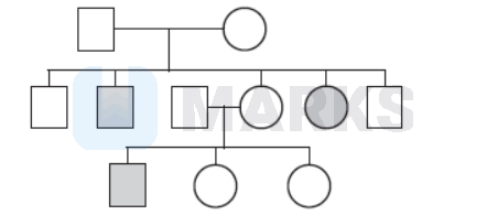 Study the pedigree chart given below What does it show?