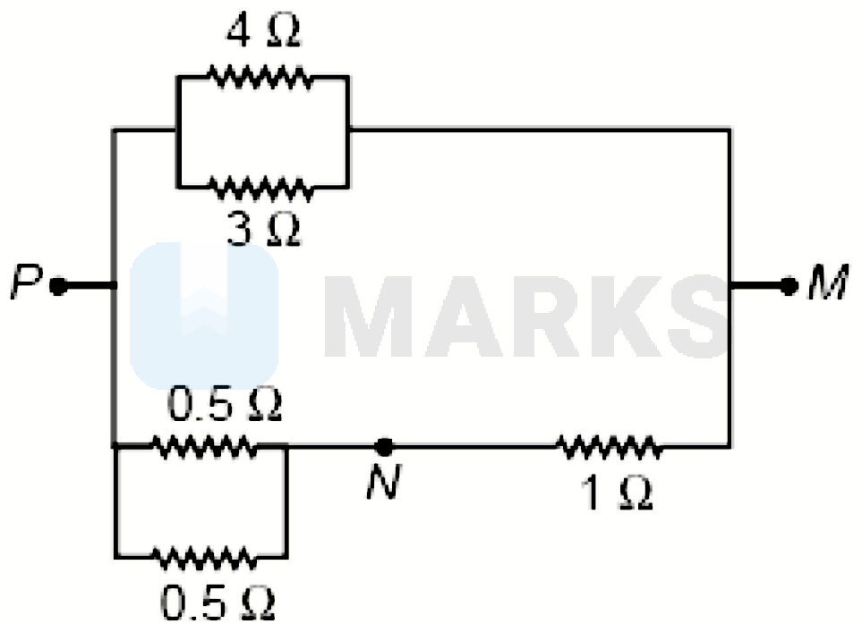 In the circuit shown, the current through the 4Ω resistor is 1 amp when ...