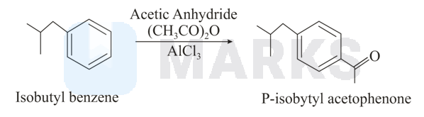 The major product obtained in the reaction of isobutyl benzene with ...