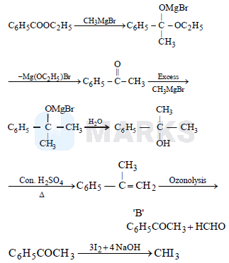 An ester (A) with molecular fomula, \(\mathrm{C}_9 \mathrm{H}_{10 ...